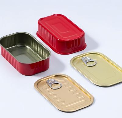 China Custom Two-Piece Rectangular Steel Tin Cans - 125g to 480ml Capacity, Food-Grade Packaging Solutions for sale