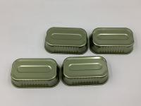 China Customizable Rectangular Tin Cans 2 Piece Steel 110x66x30mm Sturdy Sealed Food Grade for sale