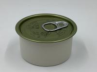 China 65mm×37mm Seamless Round Tin Can 90ml Capacity 211 Caliber for Pet Treats and Snacks for sale