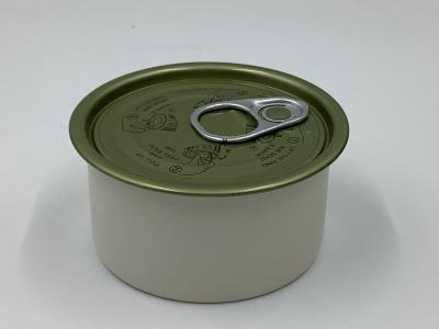 China 65mm×37mm Seamless Round Tin Can 90ml Capacity 211 Caliber for Pet Treats and Snacks for sale