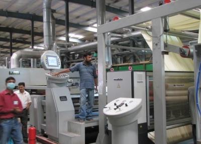 China Thermal Oil Heated Fabric Finishing Machine , Automatic Door Textile Finishing Equipment for sale