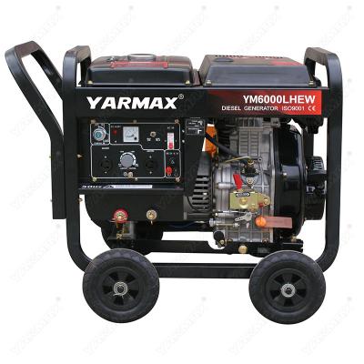 China 220V Diesel Single Cylinder Welding Generator  YM6700 4.5KW 20.4A 25-30V for sale