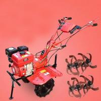 China 170F 4.0KW Agriculture Tiller Ploughing Machine Red Direct Gear Transmission Gasoline for sale