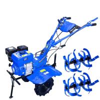 China 5.5HP Agricultur Tiller Machine 65KG Blue Wet Friction Plate Gasoline for sale