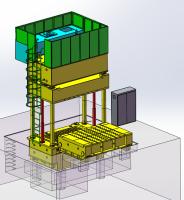 China Four Column Hydraulic Deep Drawing Press Machine With Moving Worktable 200ton 2300x1300mm for sale