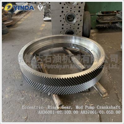 China Eccentric Ring Gear Mud Pump Crankshaft AH36001-02.10D.00 High Rigidity for sale
