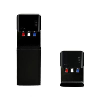 China Plumbed In POU Water Dispenser 105TG 105LG All Black Luxury with Cup Push Tap 220V 600W for sale
