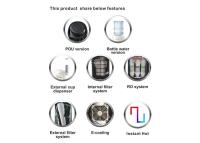 China All Black Bottled Water Dispenser HC2701A 550W Stainless Steel Tanks Hot Cold Water Cooler for sale