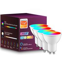 China 600lm Tuya Smart GU10 LED Light Bulb Dimmable RGB WiFi Spotlight with Bluetooth Switch for sale