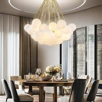 China E27 Bulb Base Nordic INS Restaurant Bubble Ball Glass Pendant for Bedroom Living Room for sale