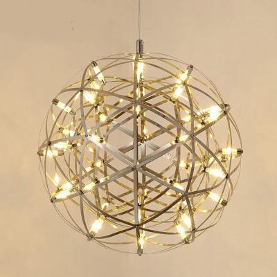 China 28 KG Modern Pendant With Starry Sky Spark Ball Round Fireworks Planet Art Spherical Chandelier for sale