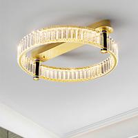 China Elegant 50cm Indoor LED Crystal Chandelier for Home Decoration and Dimming Support for sale