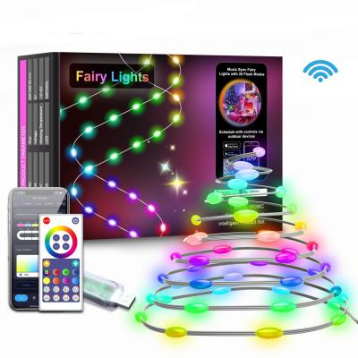 China Intelligent Leather Wire Light Graffiti WiFi LED String for Christmas Party Decoration for sale