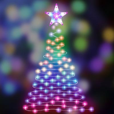 China Christmas Tree Lights Bluetooth Remote Control Waterproof Strip Light with 5V Input Voltage for sale