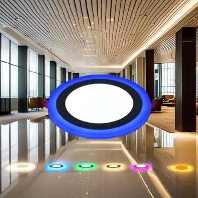 China 30000 Hours Lifespan Aluminum Body Modern Design 3 3W RGB LED Panel Light Round Shape for sale