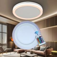 China 12W 4W Embedded RGB LED Panel Light with 30000 Hours Lifespan and Modern Round Shape for sale
