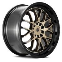 China Staggered rims 17 inch black alloy wheels for sale