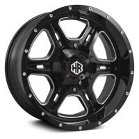 China Black and red wheels for trucks dually rims for sale