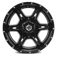 China Black and red wheels for trucks dually rims for sale