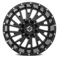 China 20Inch Off road rims black and red wheels for sale