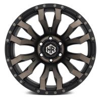 China Fuel off road wheels BLITZ design black rims for sale