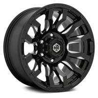 China Fuel off road wheels BLITZ design black rims for sale
