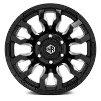 China Fuel off road wheels BLITZ design black rims for sale