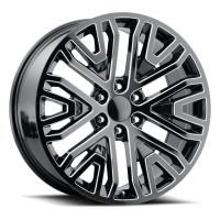 China Chevy replica wheels 6lug black Rim 22x9 Milled for sale