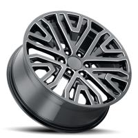 China Chevy replica wheels 6lug black Rim 22x9 Milled for sale
