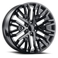 China Chevy replica wheels 6lug black Rim 22x9 Milled for sale