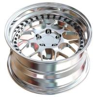 China Deep Dish Chrome Three-piece Wheels Widebody Rims for sale