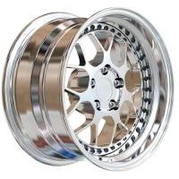 China Deep Dish Chrome Three-piece Wheels Widebody Rims for sale