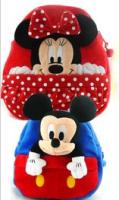 China 14inch Red Mickey Mouse Plush Backpack for Kids School Bags 35cm CE EN71 Certified for sale