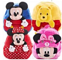 China 14inch Red Mickey Mouse Plush Backpack for Kids School Bags 35cm CE EN71 Certified for sale