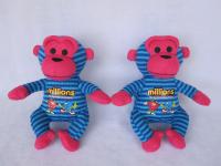 China Knitted Monkey Stuffed Animal Plush Toy 22cm Yellow for Promotion Gifts CE EN71 for sale