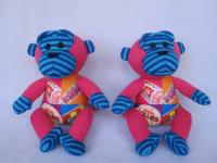 China Knitted Monkey Stuffed Animal Plush Toy 22cm Yellow for Promotion Gifts CE EN71 for sale