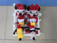 China 4 Inch Disney Plush Keychain Set 10cm Soft Toy Characters in Tray for Christmas Holiday Gifts for sale