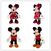 China Christmas Disney Plush Toys Minnie Mouse and Mickey Mouse 40cm Polyester for sale