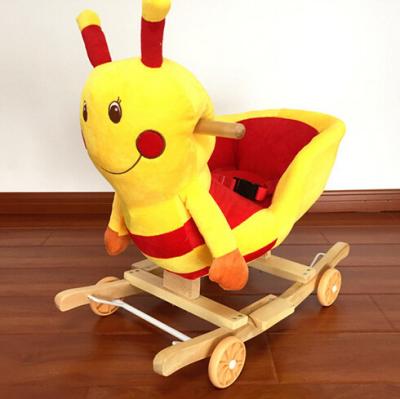 China Baby Rocking Chair Plush Honeybee Toy 60cm with Music for Children Play for sale
