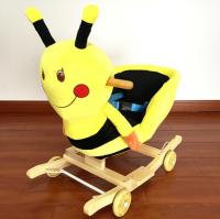 China Baby Rocking Chair Plush Honeybee Toy 60cm with Music for Children Play for sale