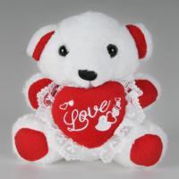China Custom OEM 30cm Soft Plush Teddy Bear with Red Heart for Valentine's Day Gifts for sale