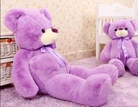 China Purple 100cm Large Teddy Bear Jumbo Stuffed Animal Plush Toy OEM Custom Logo for sale