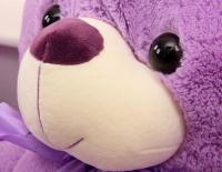 China Purple 100cm Large Teddy Bear Jumbo Stuffed Animal Plush Toy OEM Custom Logo for sale