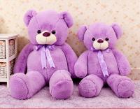 China Purple 100cm Large Teddy Bear Jumbo Stuffed Animal Plush Toy OEM Custom Logo for sale