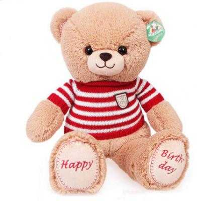 China 30cm Brown Teddy Bear Stuffed Animal Plush Toy with T Shirt for Promotion Gifts CE EN71 for sale