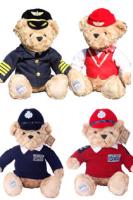 China 8 Inch Stuffed Animal Pilot Teddy Bear Plush Toy with Uniform for Promotion Gift OEM for sale