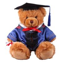 China 18 Inch Doctor Graduation Teddy Bear Stuffed Soft Plush Toy 40cm Brown for Collection Celebration for sale