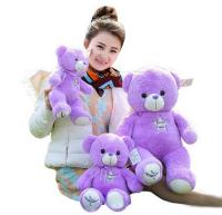 China Custom OEM Large Jumbo Lavender Purple Teddy Bear Plush Toy 30cm to 120cm for sale