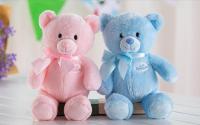 China Custom 12 Inch Blue Teddy Bear Plush Toy Soft Stuffed Animal for Promotional Gifts OEM for sale