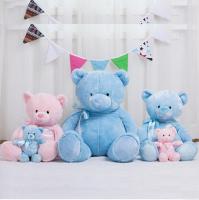 China Custom 12 Inch Blue Teddy Bear Plush Toy Soft Stuffed Animal for Promotional Gifts OEM for sale